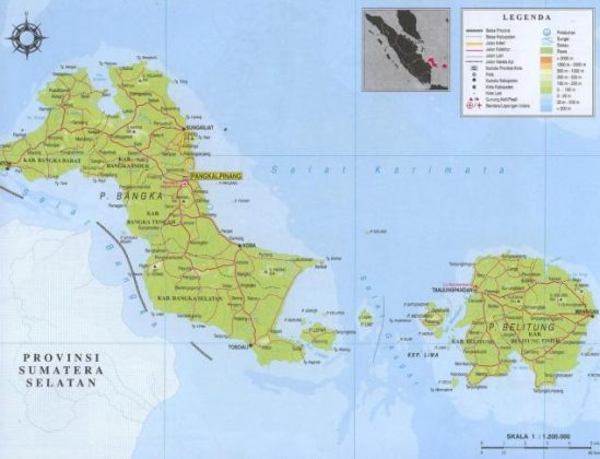 Peta Bangka Belitung Lengkap dengan Nama Kota - Lamudi
